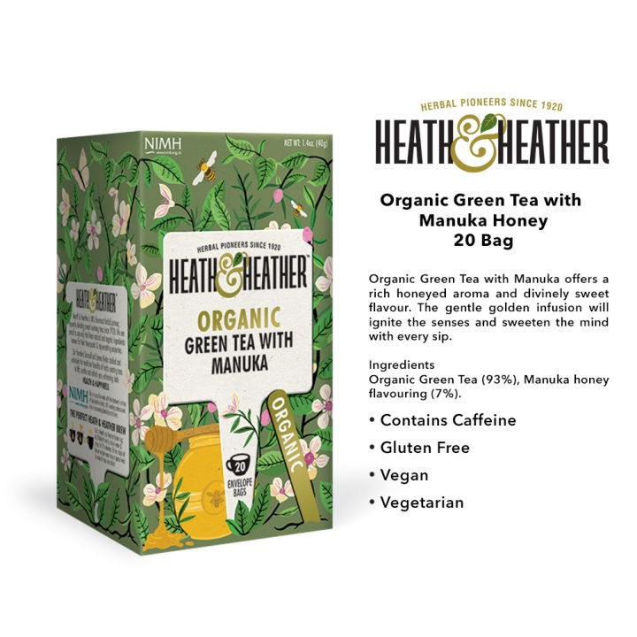 [New Stock] Heath &Heather Assorted Organic Tea 40G - (23 Flavors) - 20 ...
