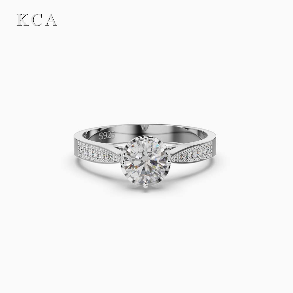 KCA Rain White Sterling Silver Engagement Ring | Shopee Malaysia