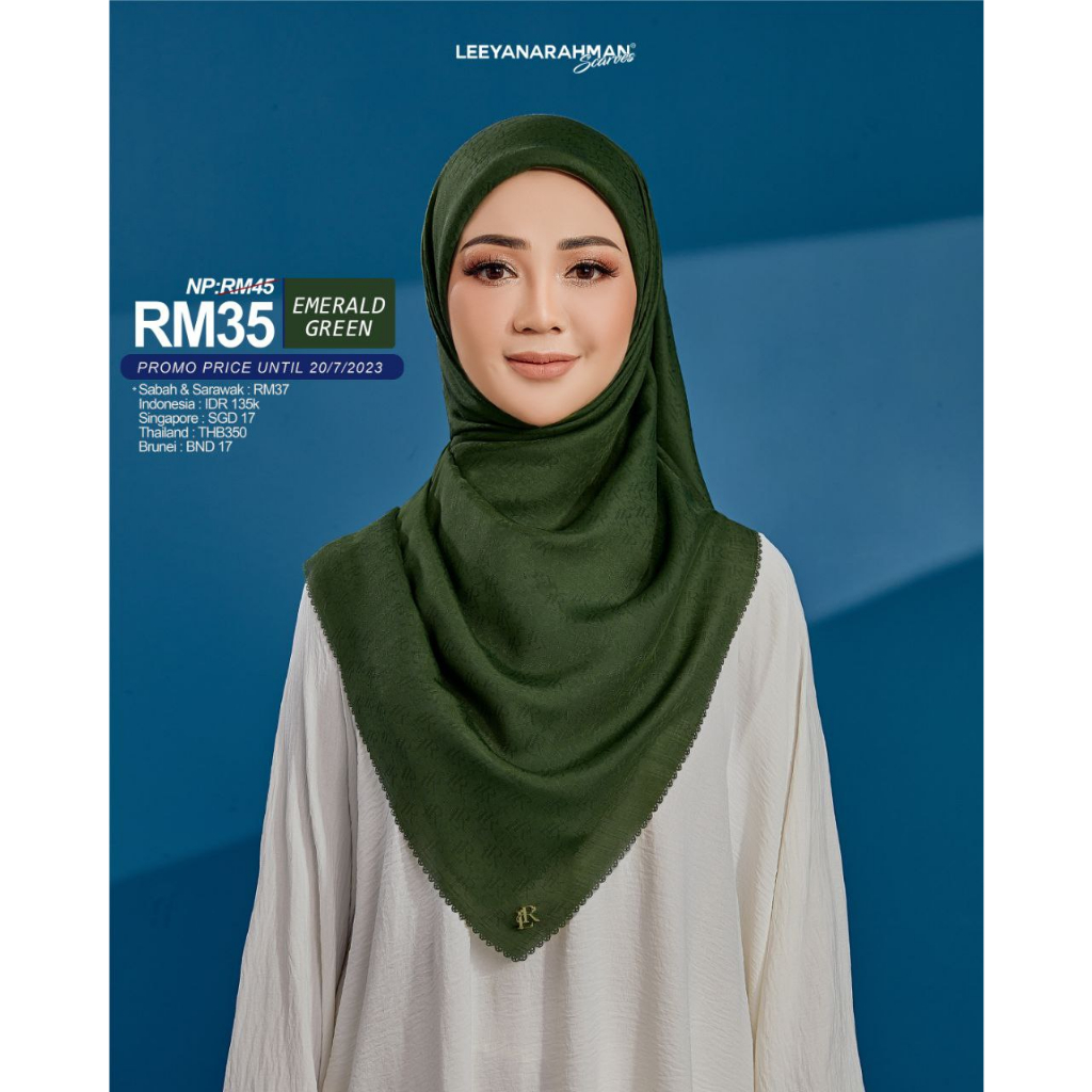 Ynalee pelangi Leeyanarahman scarves tudung bawal plain Mono Raya ...