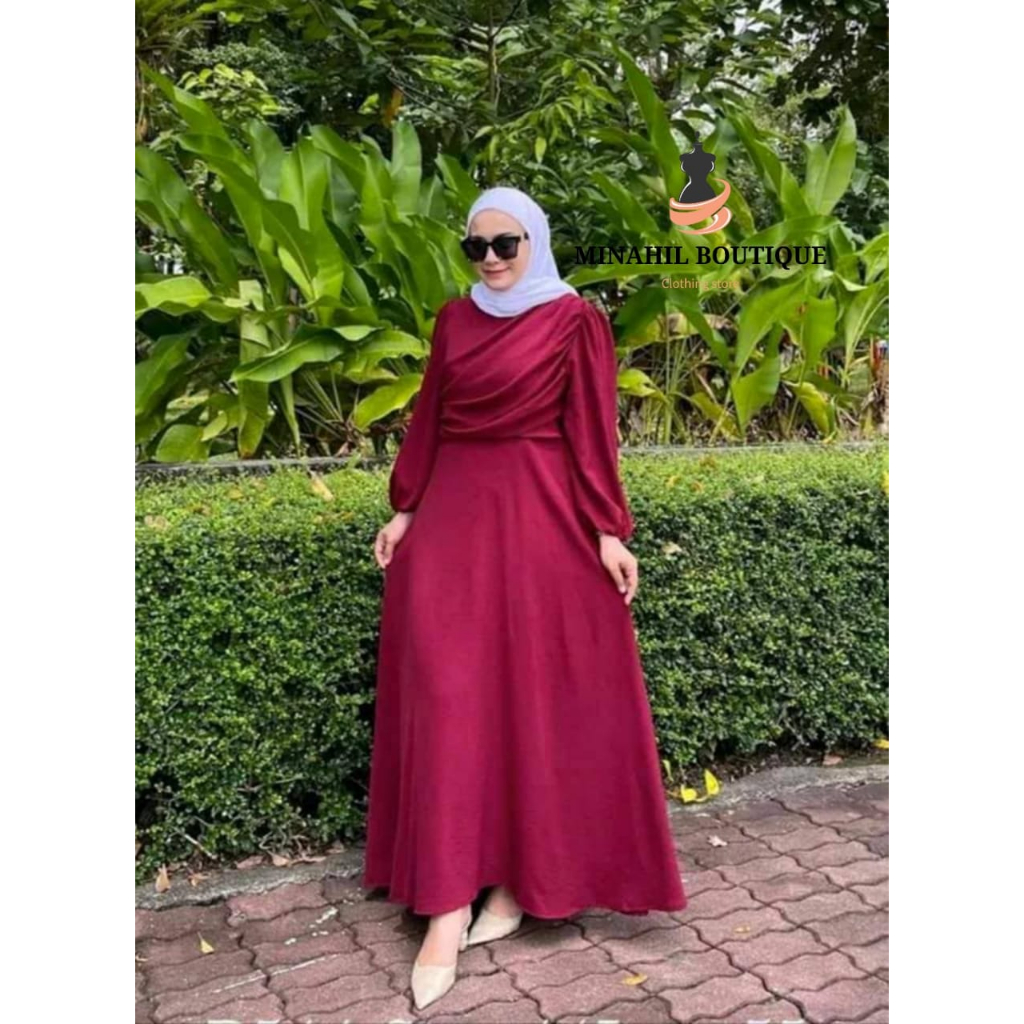 NEW FASHION DESIGN JUBAH MUSLIMAH ARIBAH COMO CREPE MAHI BOUTIQUE ...