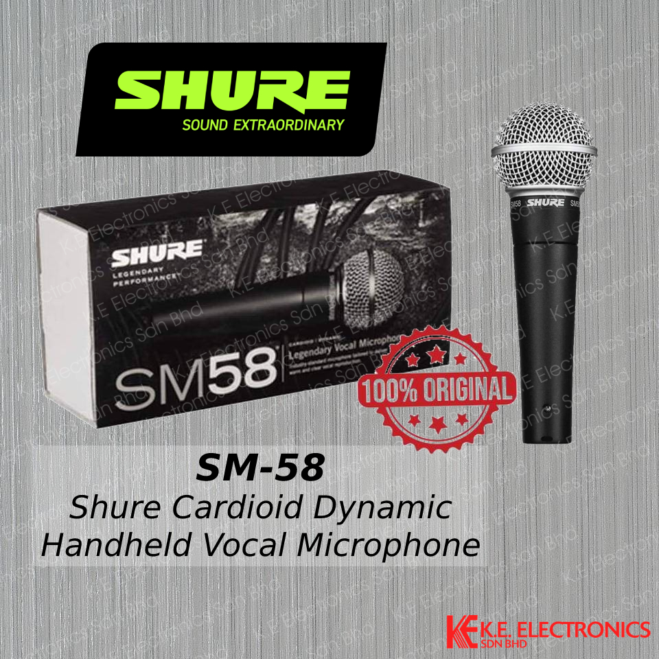 Shure SM58 Cardioid Dynamic Handheld Vocal Microphone | Shopee Malaysia