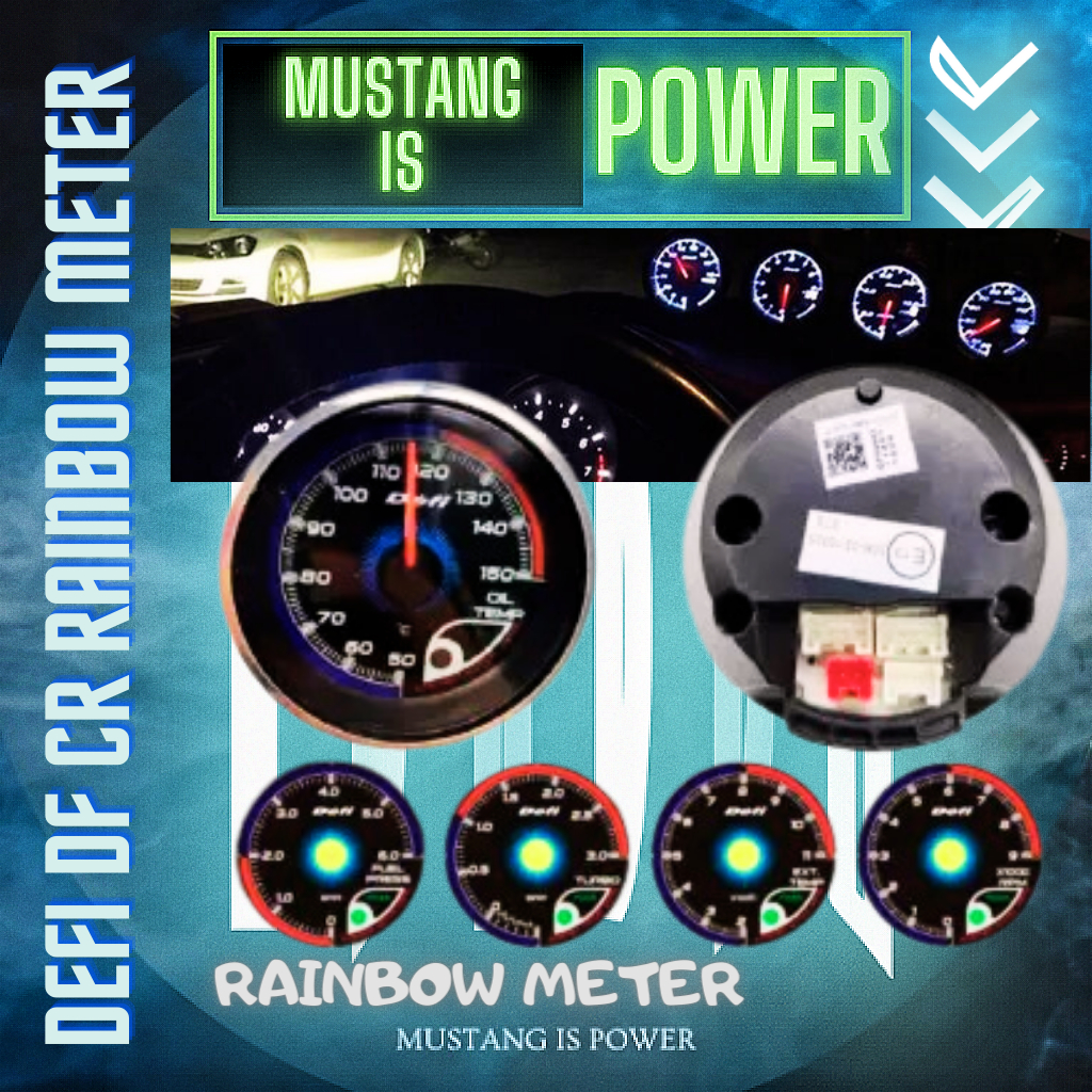 DEFI DF CR RAINBOW METER TURBO BOOST WATER TEMP OIL Temperature ...