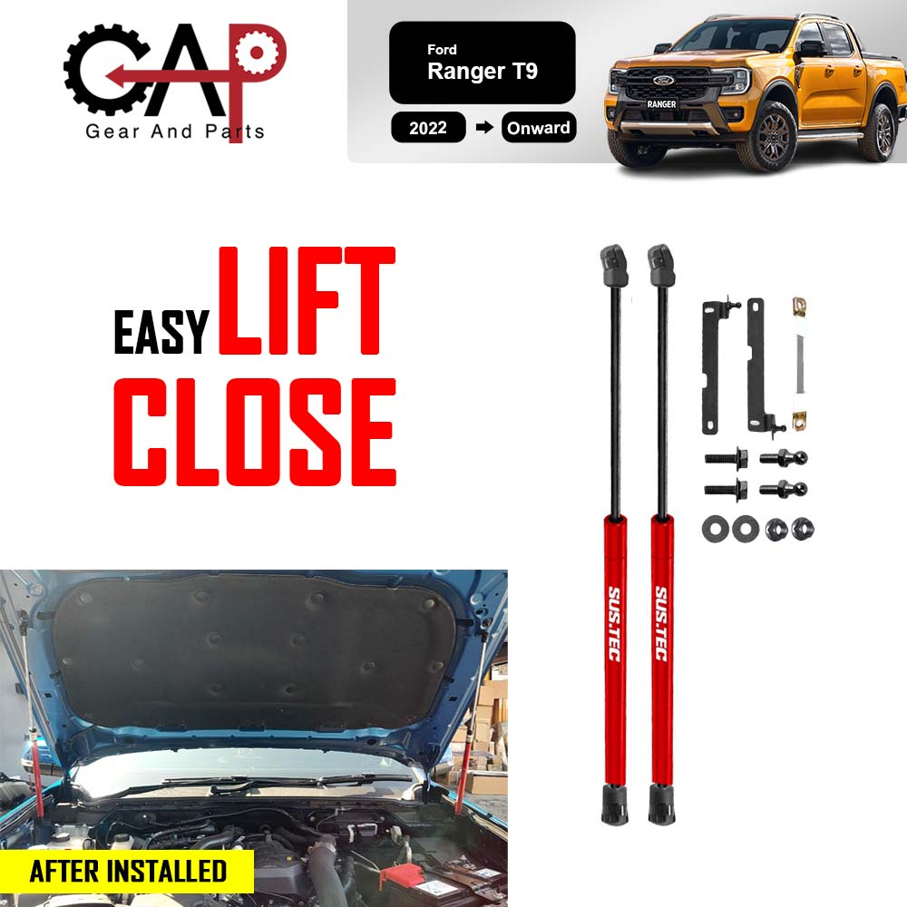 Ford Ranger T9 2022-Onward Front Hood Bonnet Gas Strut Absorber Damper ...