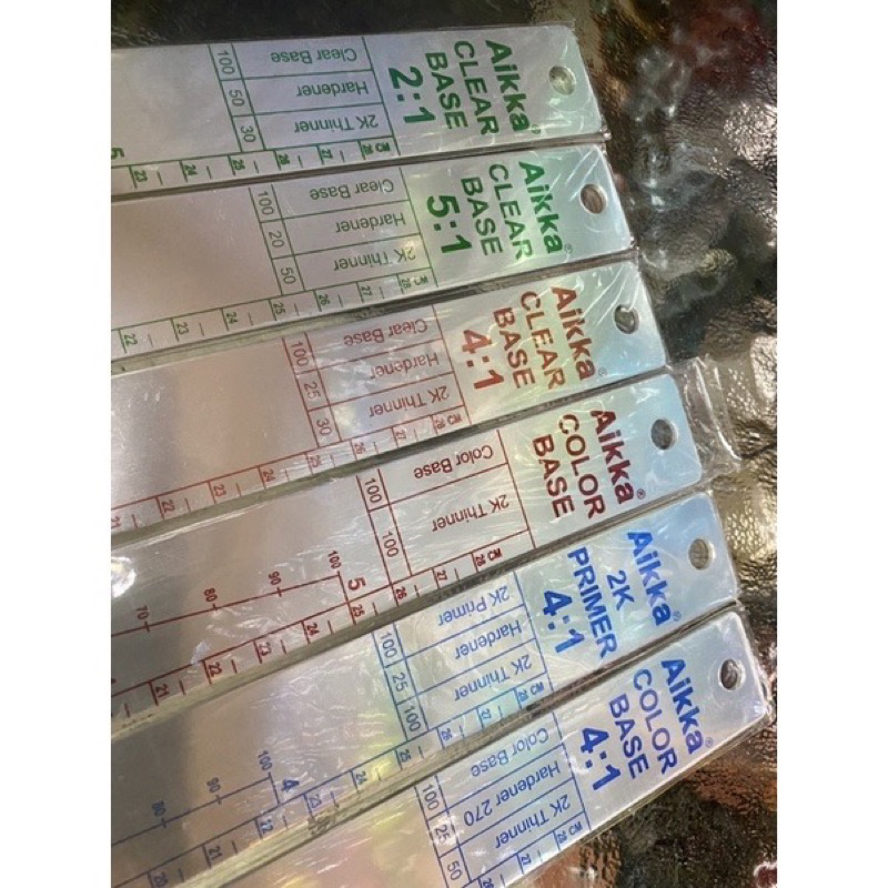 Aikka Car Paint Measuring Stick / Mixing Ruler ( Pembaris Cat Kereta ...