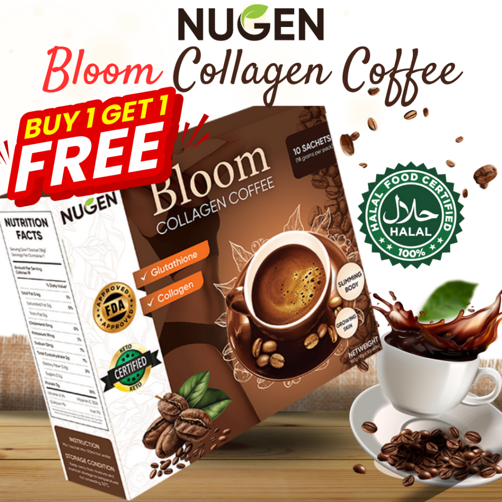 [BUY 1 GET 1] Nugen Bloom Collagen Coffee Original collagen glutathione ...