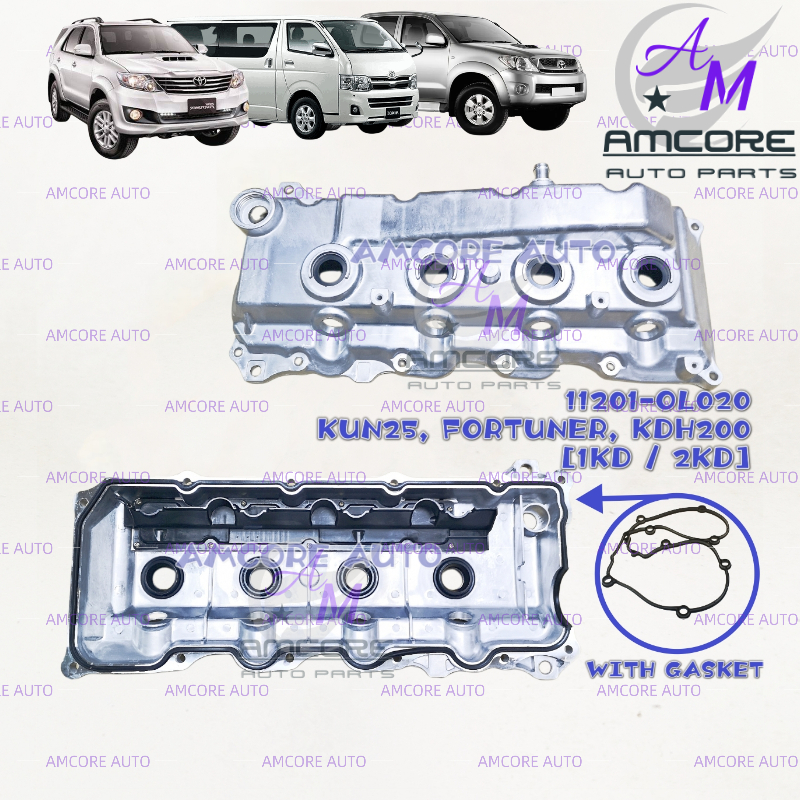 TOYOTA HILUX KUN25 KUN26 / FORTUNER / HIACE KDH200 [1KD / 2KD] - VALVE COVER / CYLINDER HEAD ...