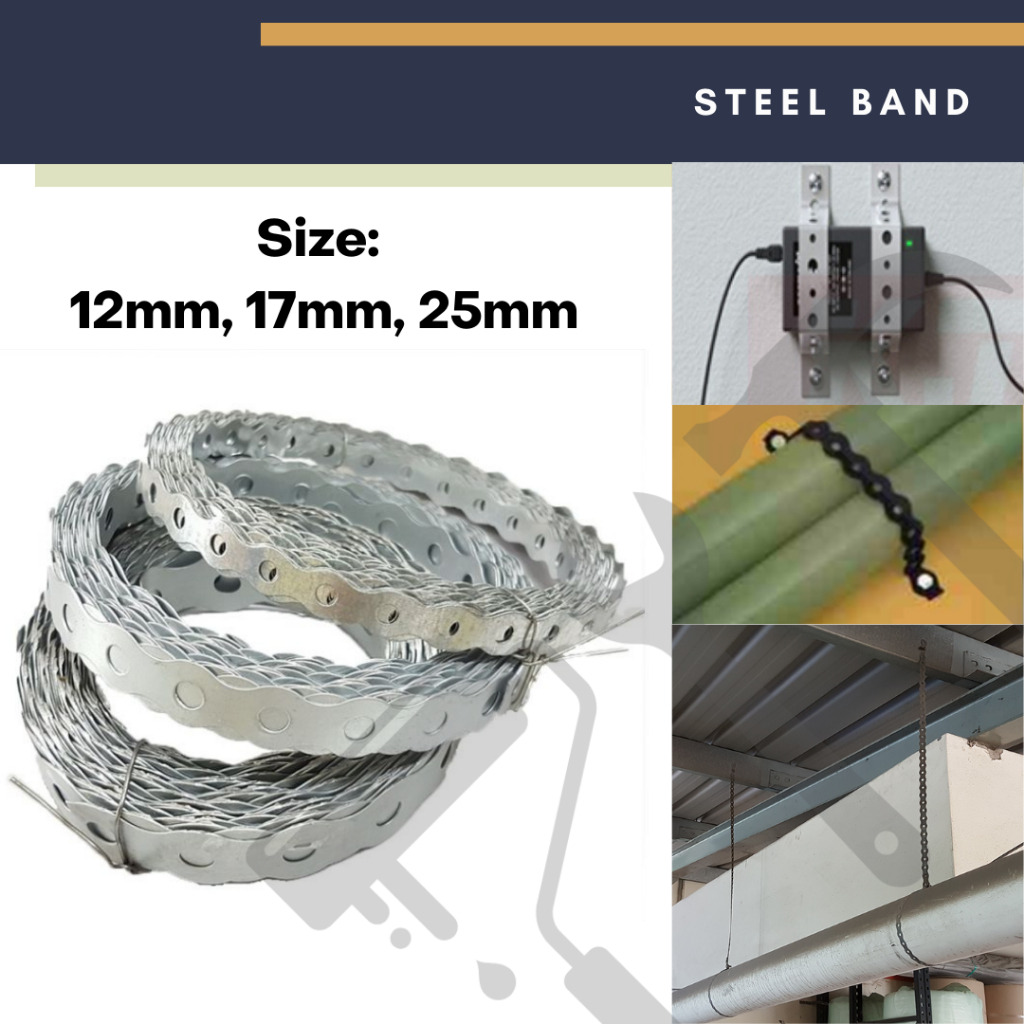 12mm, 17mm, 25mm GI Steel Band | Multipurpose Steel Band | Bend Besi ...