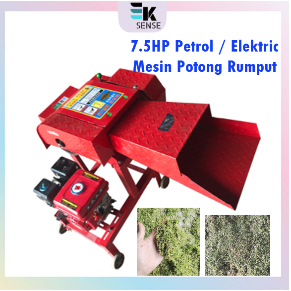 Mesin Pemotong Rumput Elektrik / 7.5HP Petrol Potong Rumput Makanan ...