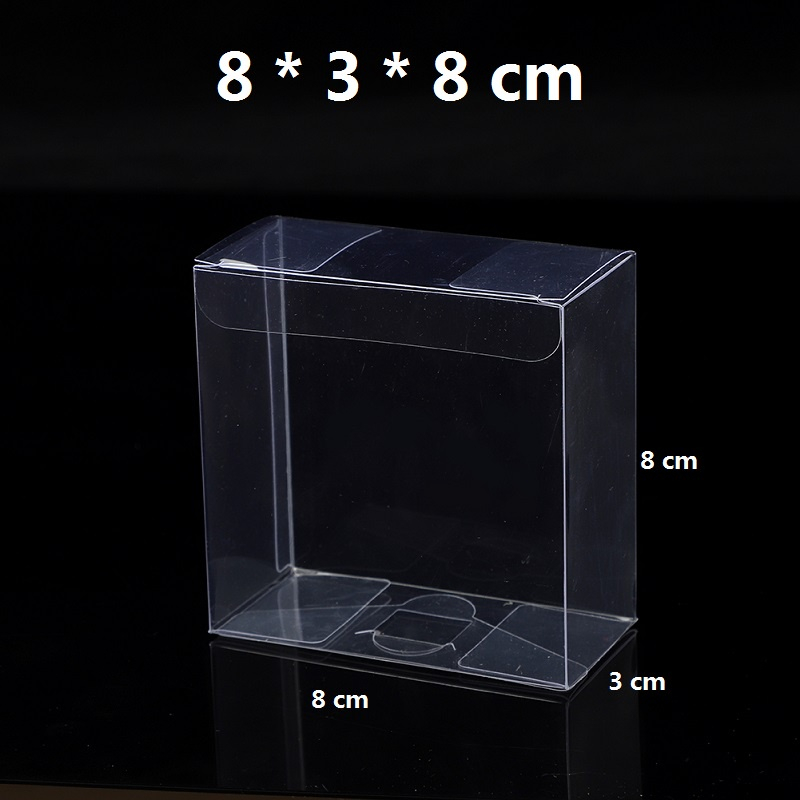 100 8x3x8cm New PVC Gift Box Transparent Packaging Boxes Chocolate Bags ...