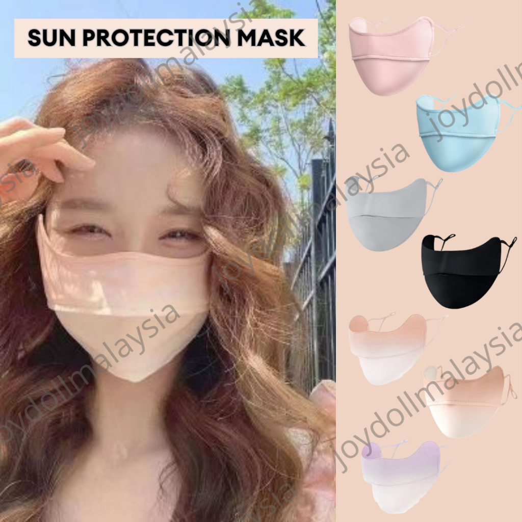 [ READY STOCK ] Outdoor UV & Sun Protection Mask Ice Silk Face Mask ...