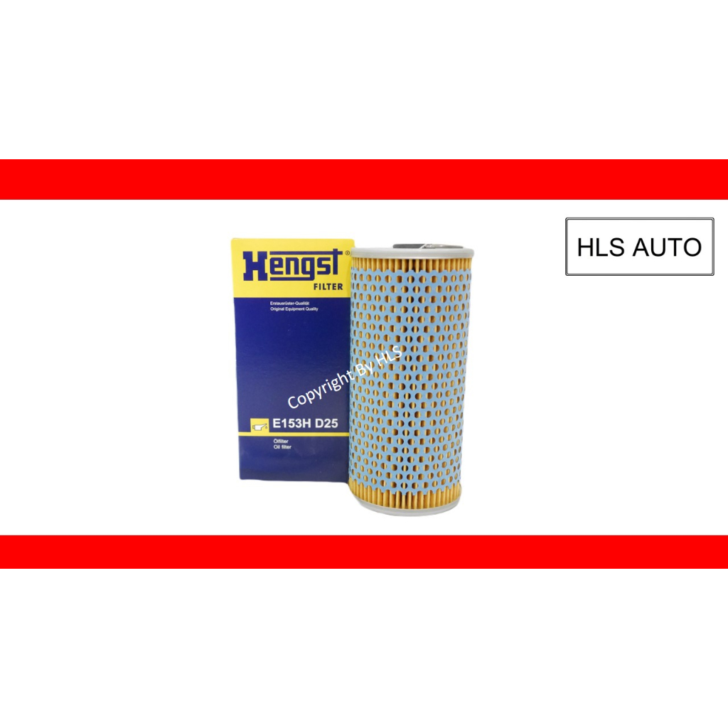 (E153H D25) Hengst Oil Filter Mercedes W140-500S/SEL OIL FILTER (001 ...