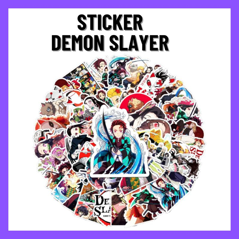Demon Slayer Stickers Anime Stiker 50 Keping Kimetsu no Yaiba ...