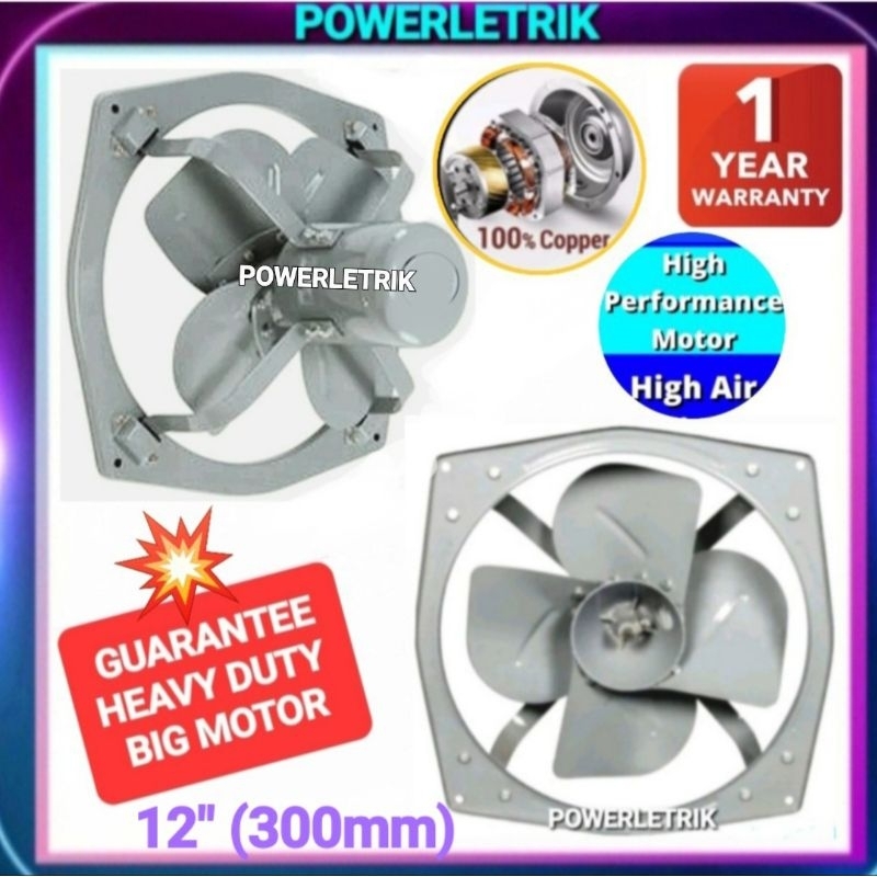 POWERLETRIK 12" 300MM HEAVY DUTY FULL COPPER BIG MOTOR METAL CLAD ...