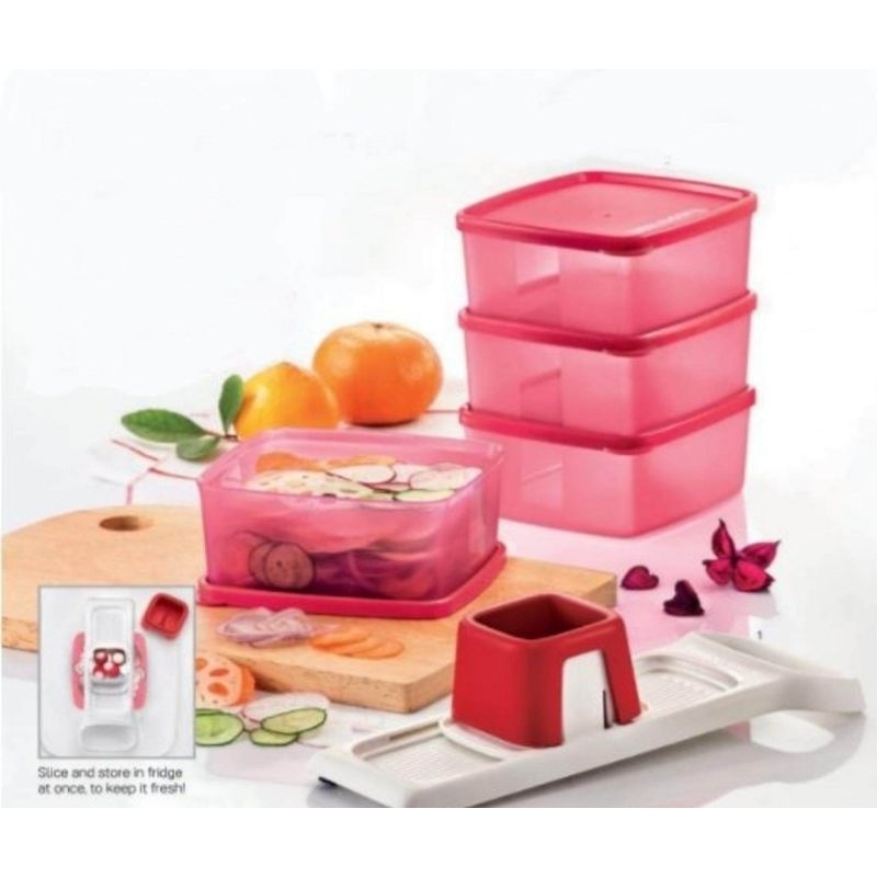 Tupperware Square Round Set 400ML (4pcs) | Shopee Malaysia