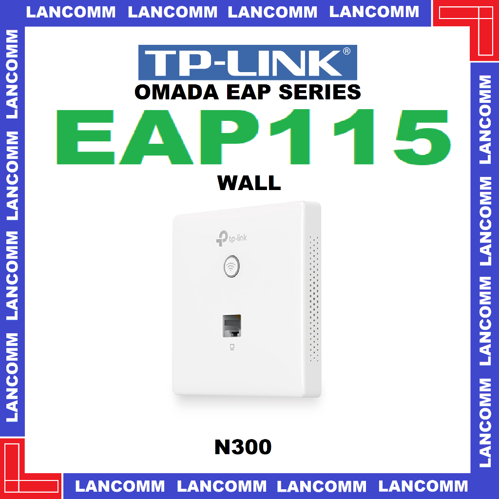 TP-LINK EAP115-Wall 300Mbps Wireless N Wall-Plate Access Point | Shopee ...