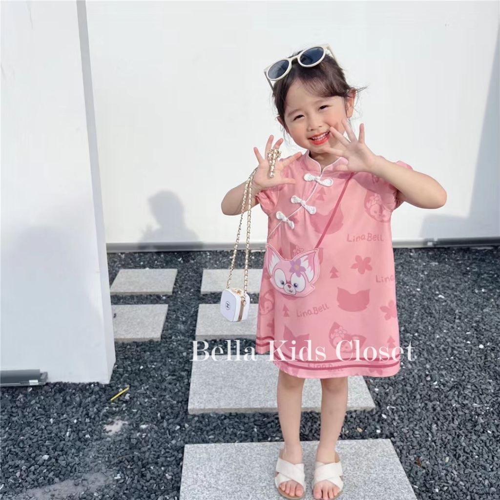 【BELLA】READY STOCK 🎀2色卡通旗袍连衣裙🎀 | Shopee Malaysia