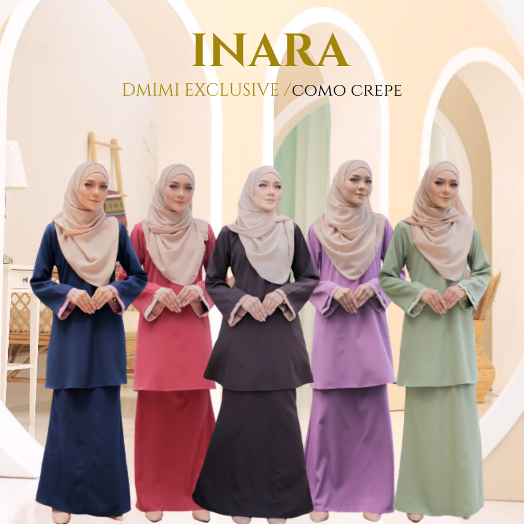 DMIMI Baju Kurung Inara Hot Item Kurung Pahang Readystock Baju Kurung ...