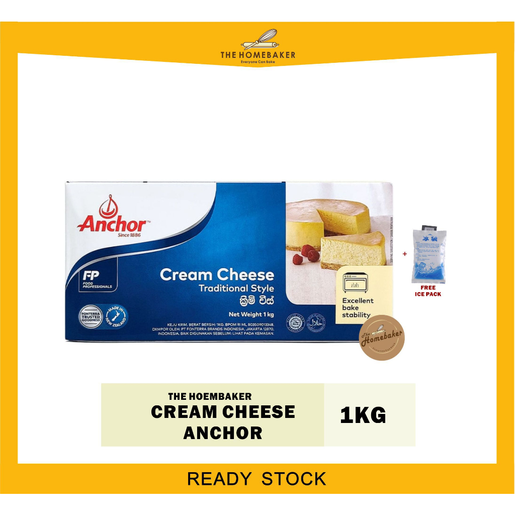 ANCHOR Cream Cheese 1kg [ COD, BUYER SELF COLLECTION] | HomeBaker ...