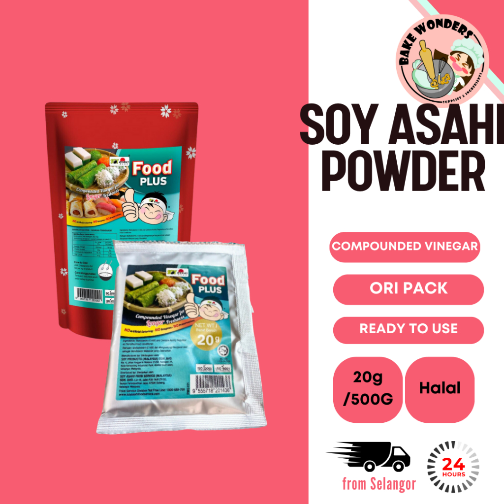 Soy Asahi Food Plus Powder/Compounded Vinegar Powder(20g/500g) | Shopee ...