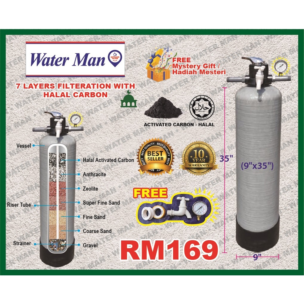 7-Layer-(9''x35'') New Product! Halal Active Carbon!! Outdoor Water ...