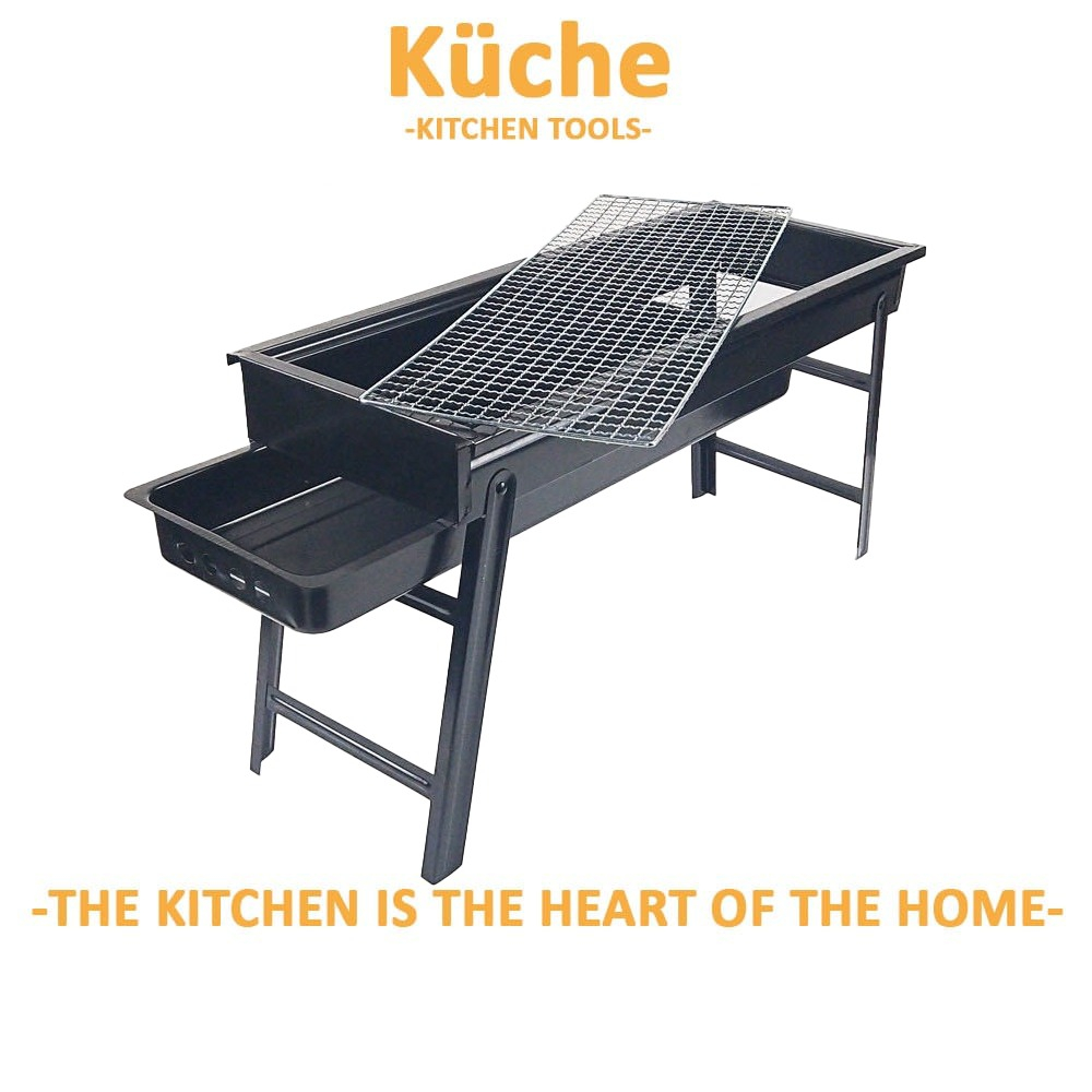 KUCHE Stainless Steel Folding Charcoal BBQ Grill Outdoor Arang Batu BBQ ...