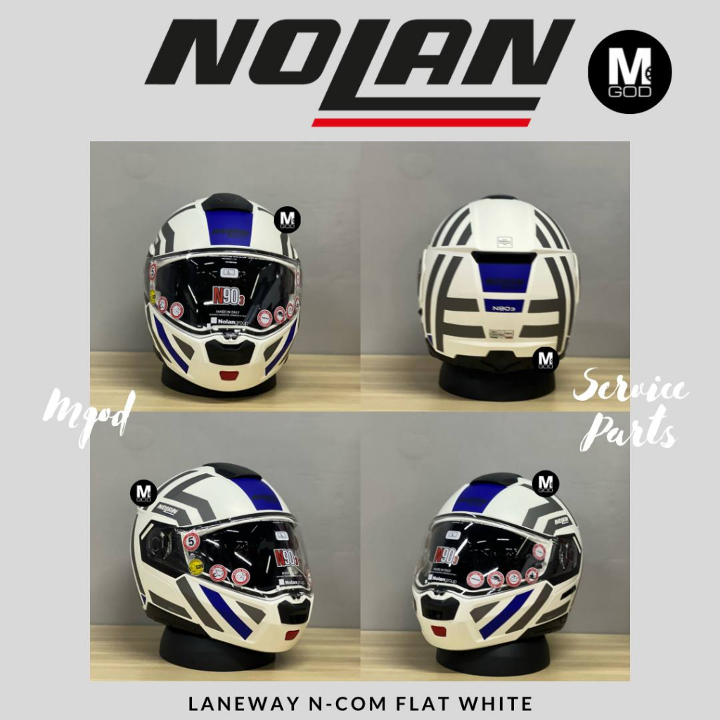 NOLAN HELMETS N90-3 LANEWAY N-COM (041) 100% ORIGINAL MADE IN ITALY ...