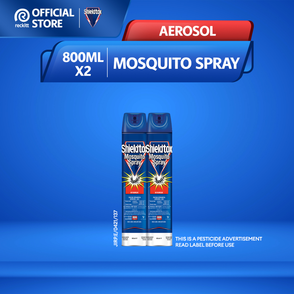 Shieldtox Mosquito Spray Aerosol (800ml x 2) [Value Pack] | Shopee Malaysia