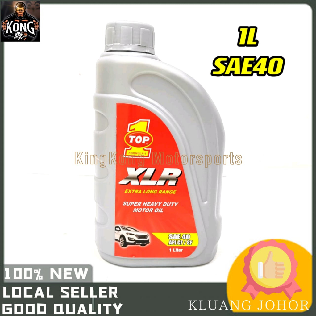 TOP 1 ONE 1L SAE40 API CF SF SUPER HEAVY DUTY ENGINE OIL EXTRA LONG ...