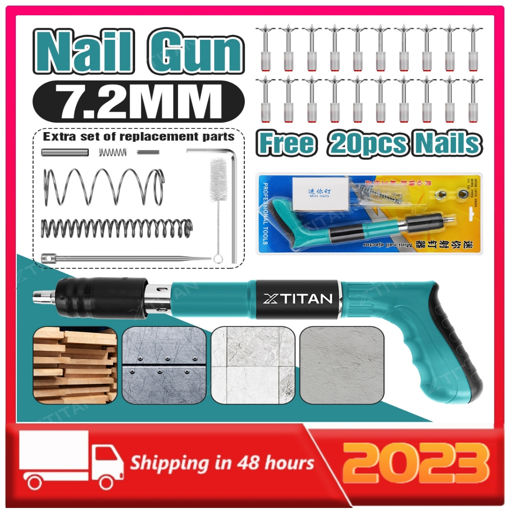 【NEW】XTITAN Mini Manual Steel Nails Gun Concrete Rivet Tool Nail Gun ...