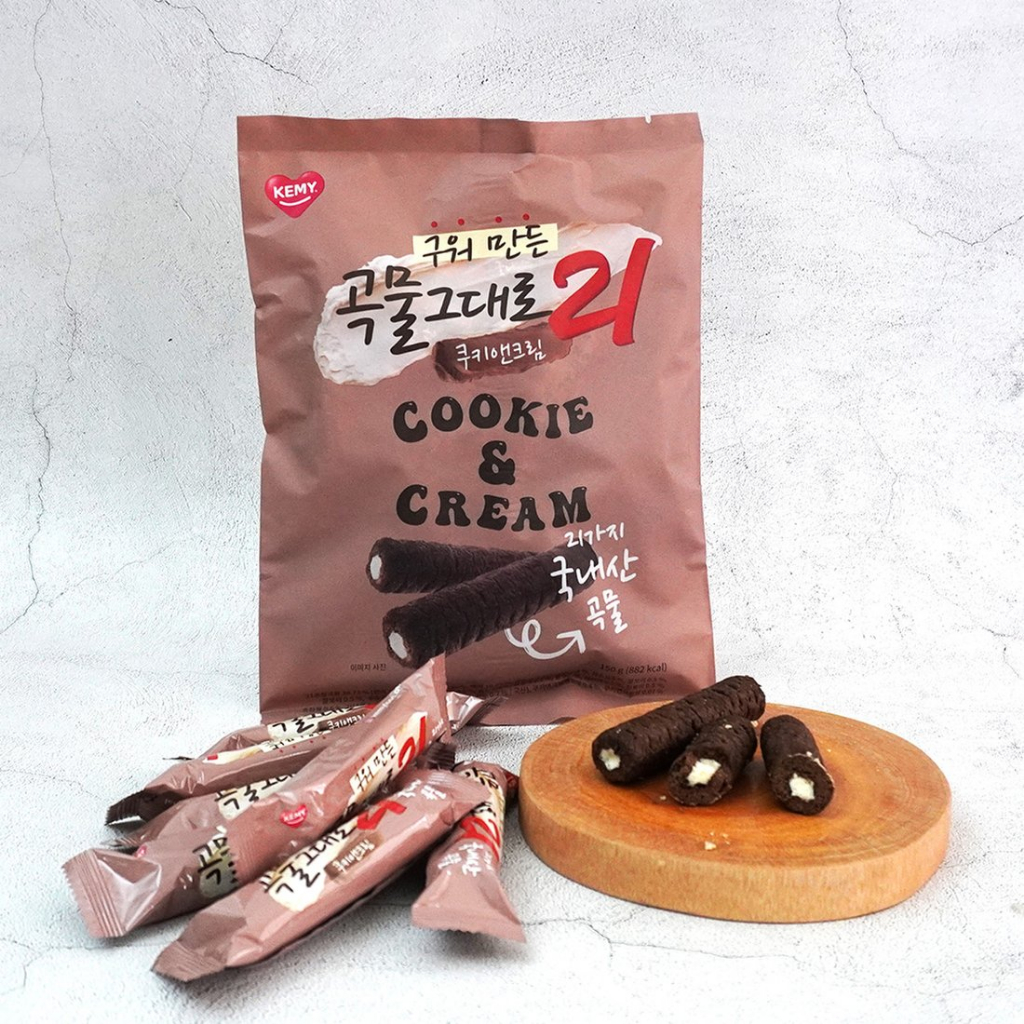 KEMY Korean Premium Baked 21 Grain Crispy Roll - Kids & Adult Snack ...