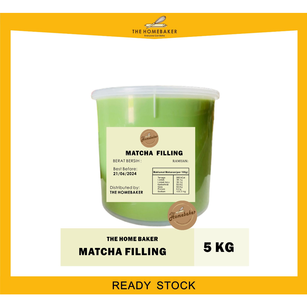 5KG FILLING MATCHA/YAM/KELADI/PANDAN/ PISTACHIO/STRAWBERRY/DURIAN ...