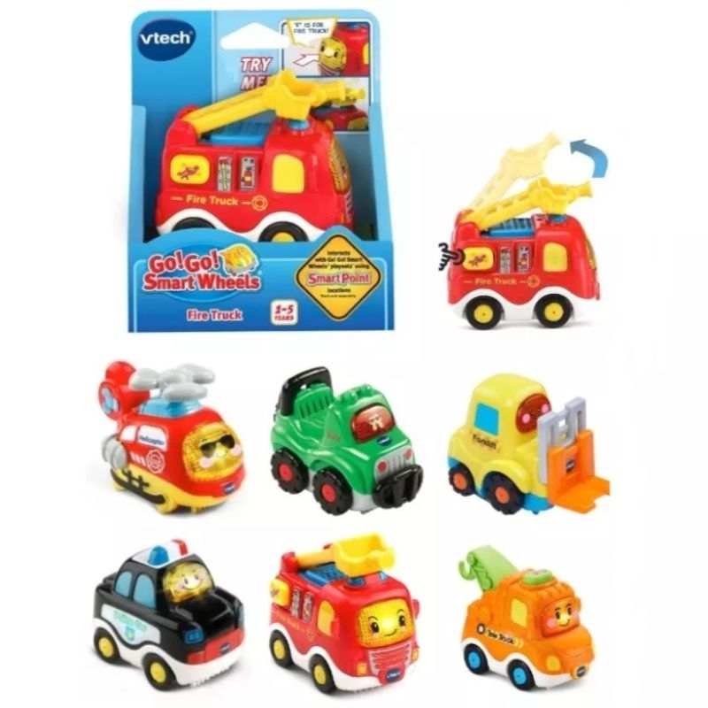 Vtech ORI Musical Go Go Smart Wheels Fire Truck Forklift Police Car ...