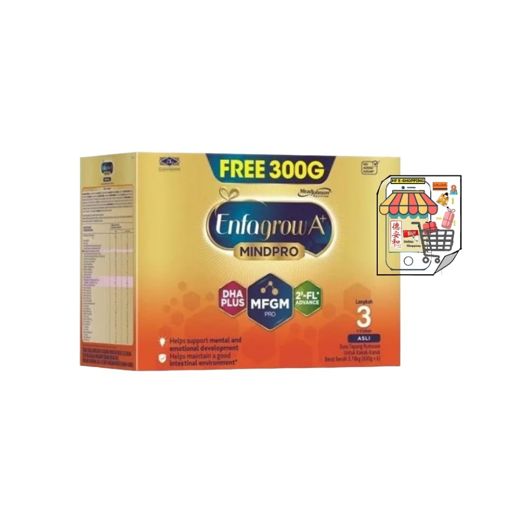 Enfagrow A+ MindPro 2FL Step 3 Original - 3.48kg Free 300g (Milk ...