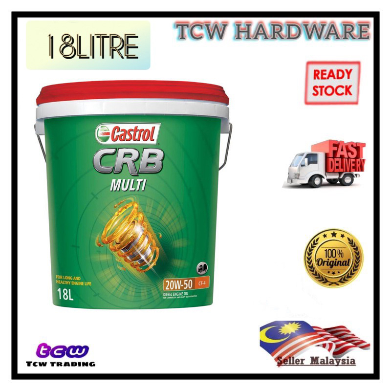 CASTROL CRB Multi 20W50 CF Diesel Engine Oil 18LITER | Shopee Malaysia