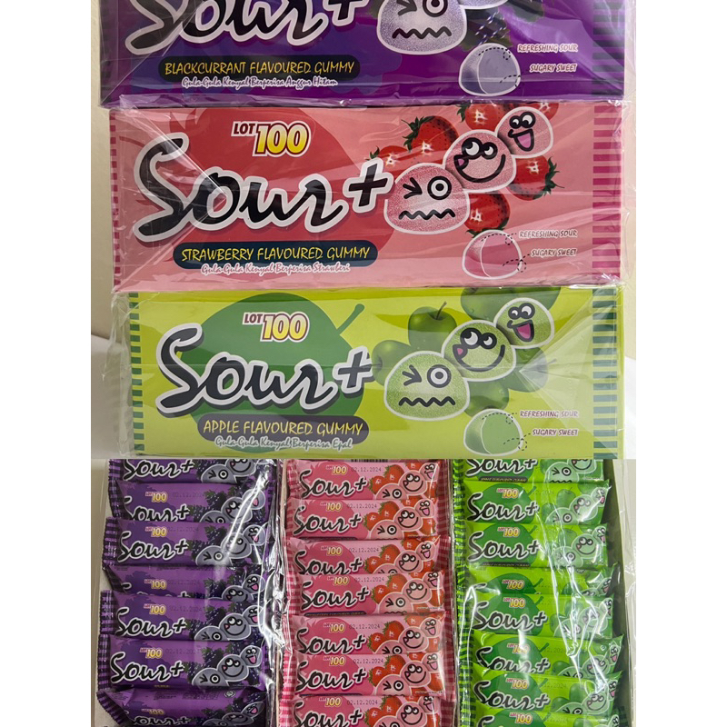 LOT 100 SOUR+ 40PACKS x 12G | Shopee Malaysia