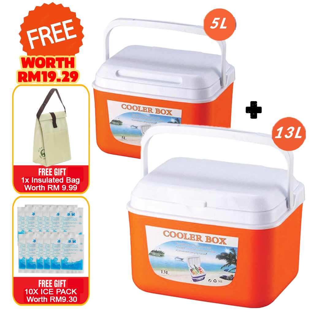 3.5L 5L 13L Small Cooler Ice Box for Camping Drink Fishing Heavy duty ...