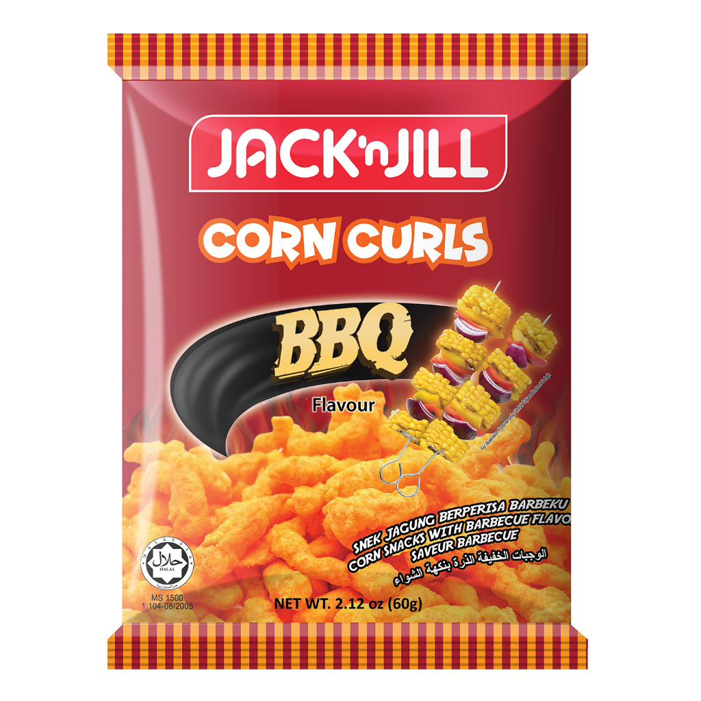 Jack n Jill Corn Curls - BBQ 60g | Shopee Malaysia