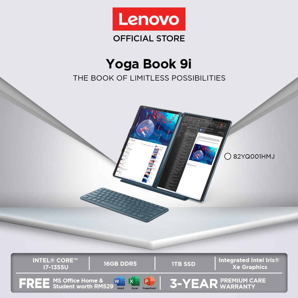 Lenovo Yoga Book 9i 2x13.3" Touch 82YQ001HMJ i7-1355U 16GB 1TBSSD W11H ...