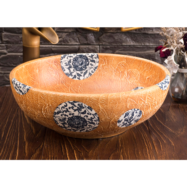 HAND MADE CERAMIC BASIN DEISGNER SRT BASIN ABOVE COUNTER TOP ART SINK ...