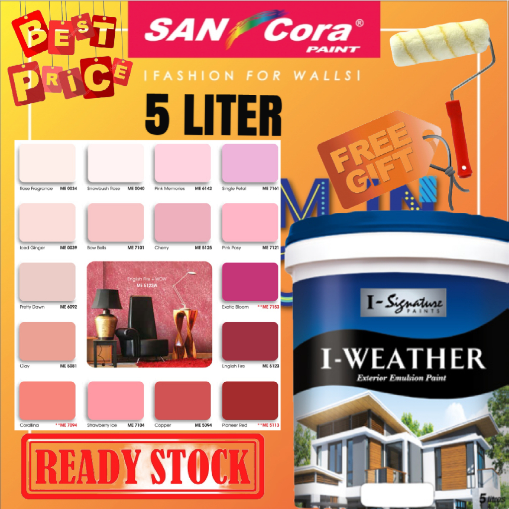5 LITER SANCORA I WEATHER EXTERIOR WALL PAINT CAT DINDING LUAR RUMAH ...