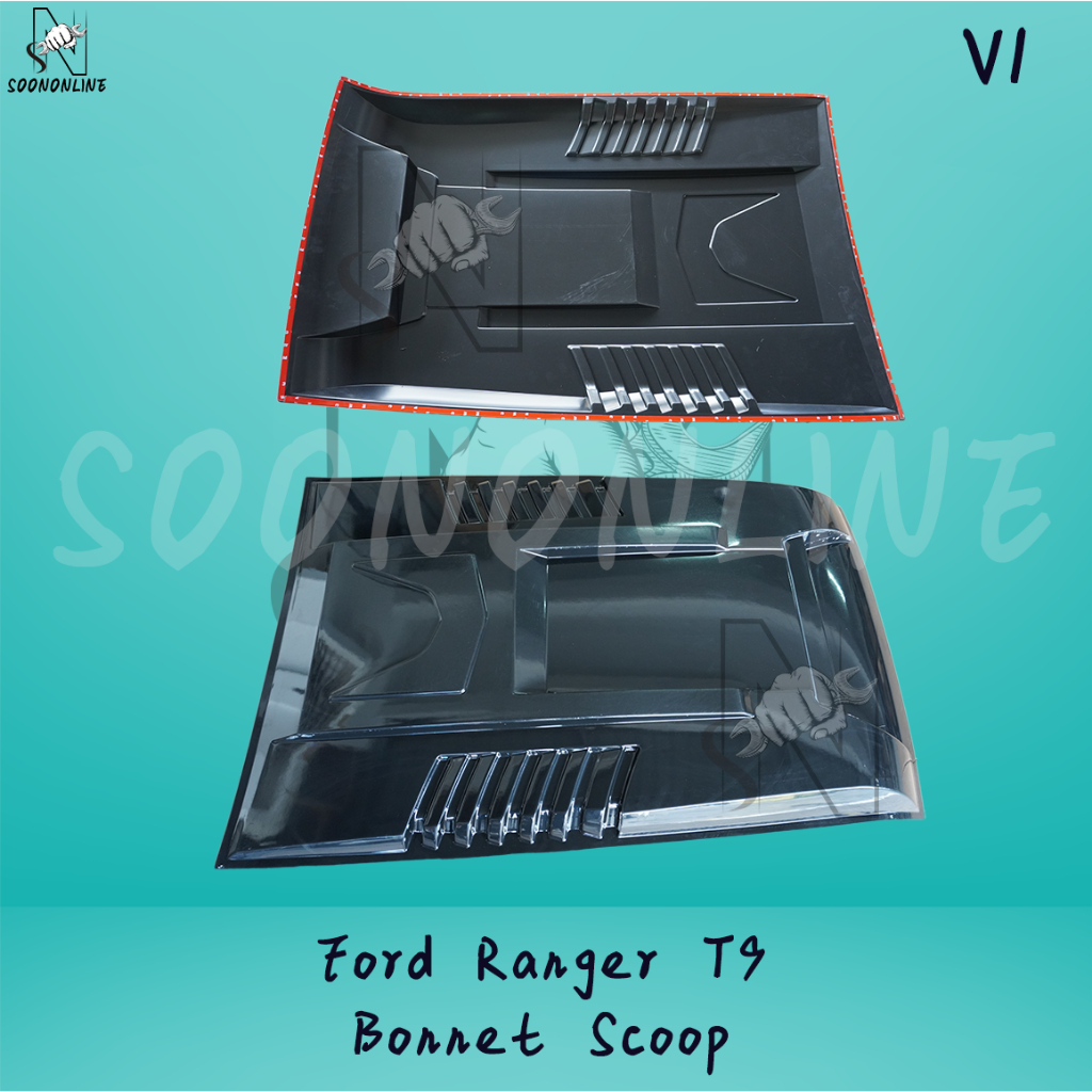 Ford ranger t9 bonnet scoop matt black ranger XLT wildtrak | Shopee ...