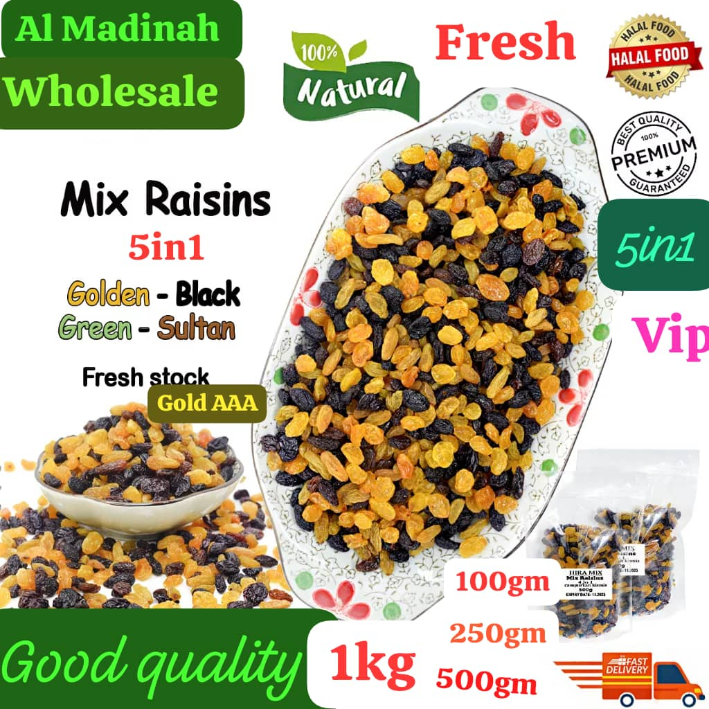 MIX RAISINS VIP 5 IN 1 1KG/500G/250G | Shopee Malaysia