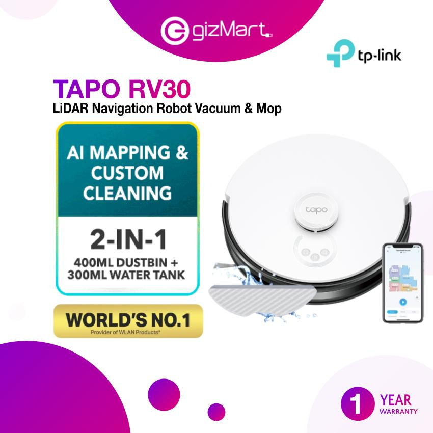 TP-Link Tapo RV30 Plus & RV30 Robot Vacuum Cleaner LiDAR Navigation ...