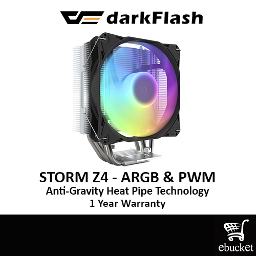 darkFlash Storm Z4 aRGB Tower CPU Cooler - Black | Shopee Malaysia