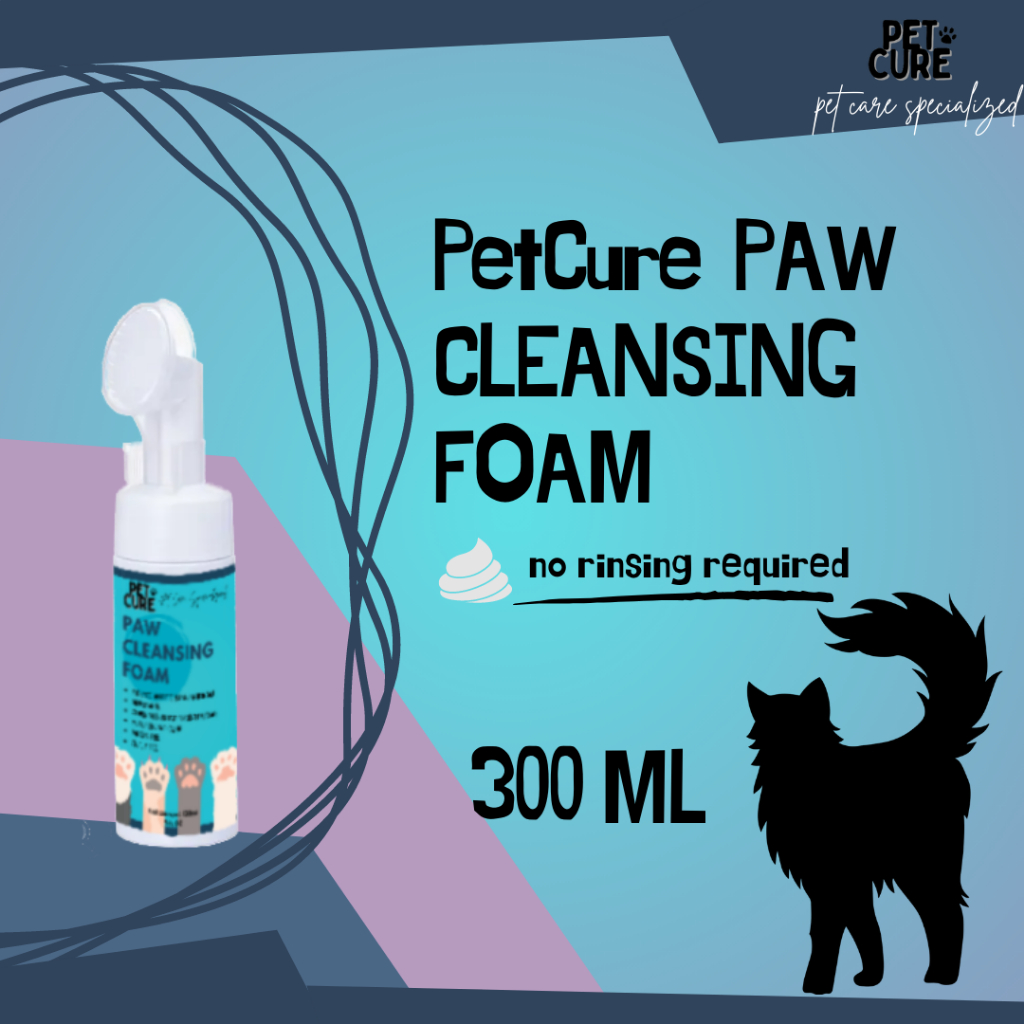 PetCure Paw Foam Cleanser for cats and dogs Buih Pencuci Tapak kaki ...