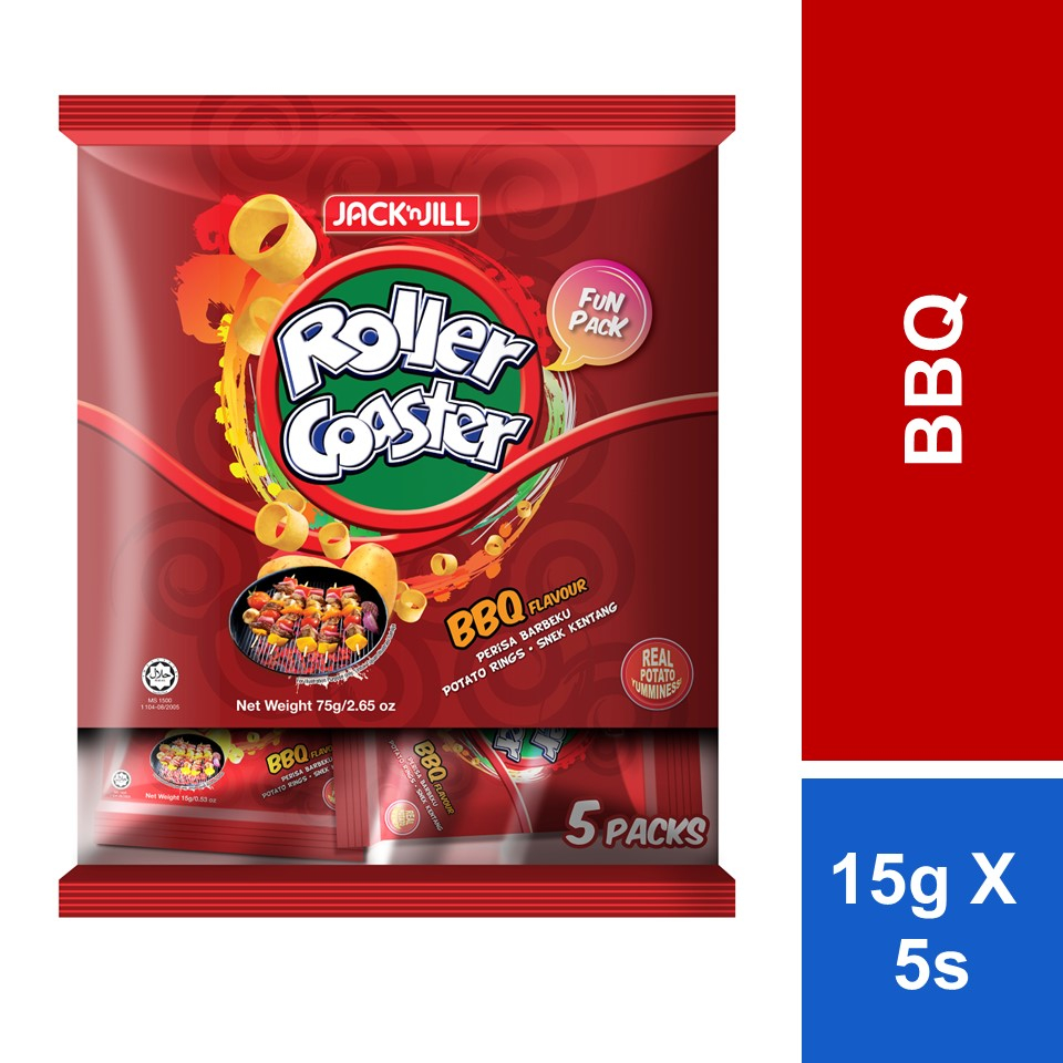 Jack ‘n Jill Roller Coaster Fun Pack - BBQ 15g x 5s | Shopee Malaysia