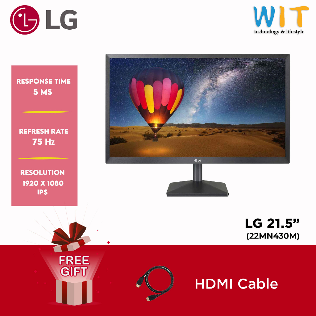 LG Monitor 22MN430M - 21.5" / FHD / 5ms / 75Hz / IPS Panel / HDMI x2 ...