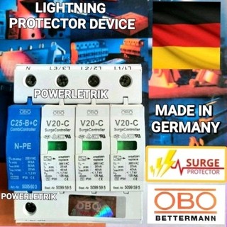 GERMANY SPD OBO BETTERMANN 40KA SURGE PROTECTOR DEVICE V20-C/1P + NPE ...