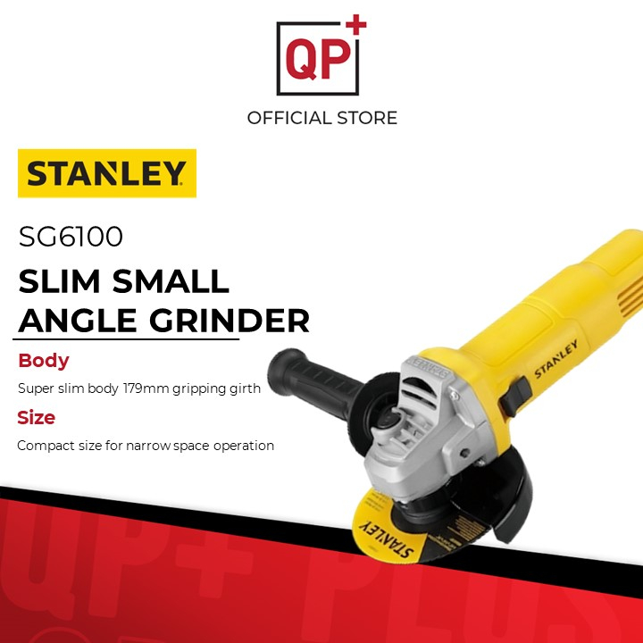 STANLEY SLIMLINE SMALL ANGLE GRINDER SG6100 4" MESIN POTONG BESI (100MM ...