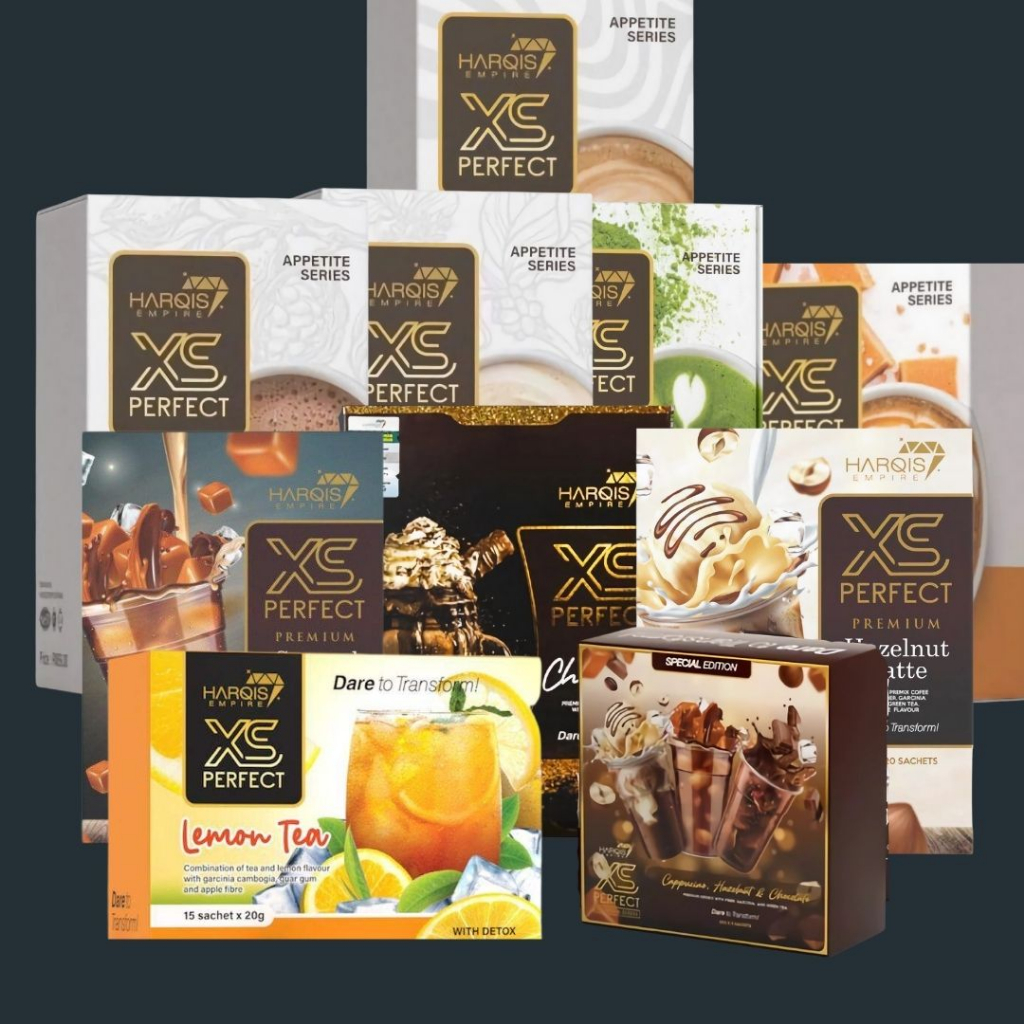 XS PERFECT SET (Mocha, Latte, Chocolate, Caramel, Hazelnut @ 20sachets ...